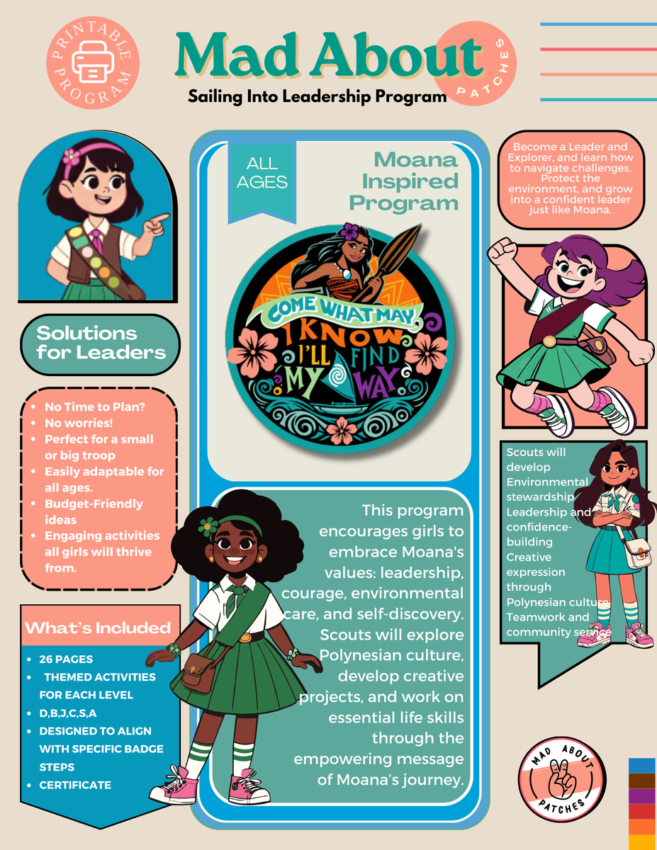 Moana inspired - Sailing Into Leadership Program – Mad About Patches