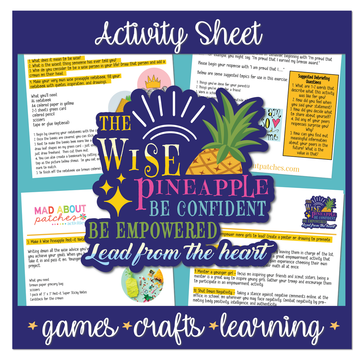 The Wise Pineapple Activity Sheet – Mad About Patches