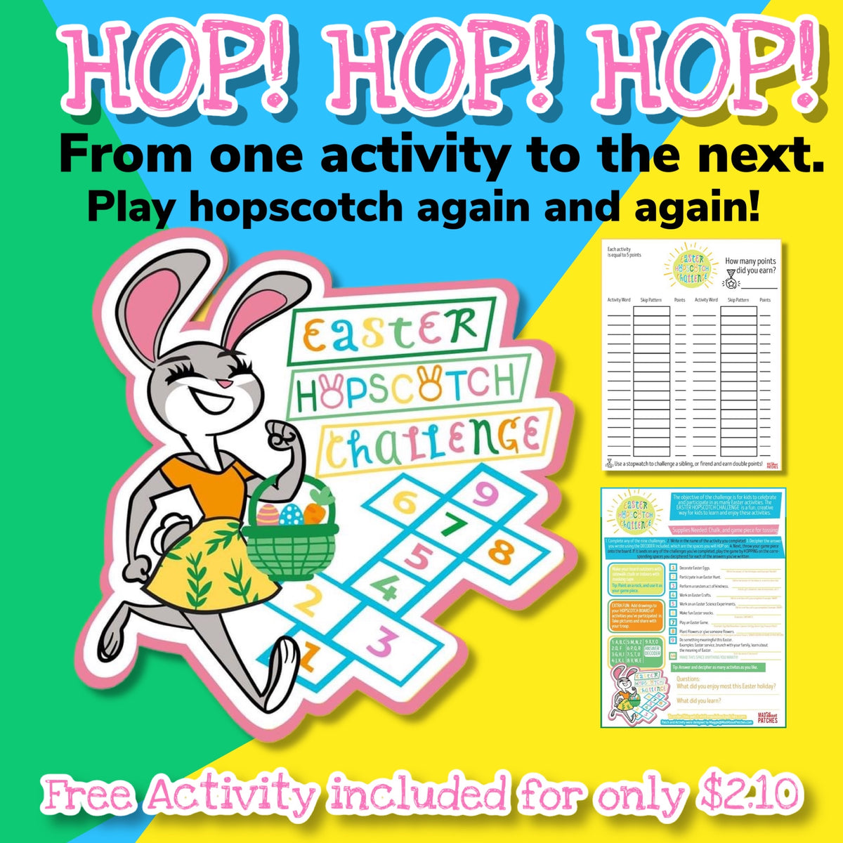 Easter Hopscotch Challenge – Mad About Patches