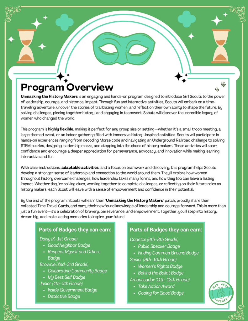 Unmasking the History Makers: A Time-Travel Quest Activity Sheet – Mad ...
