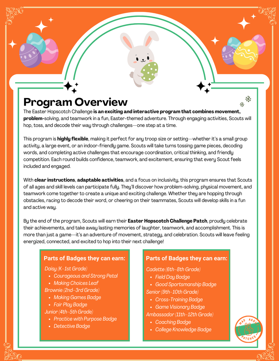 Easter Hopscotch Challenge – Mad About Patches
