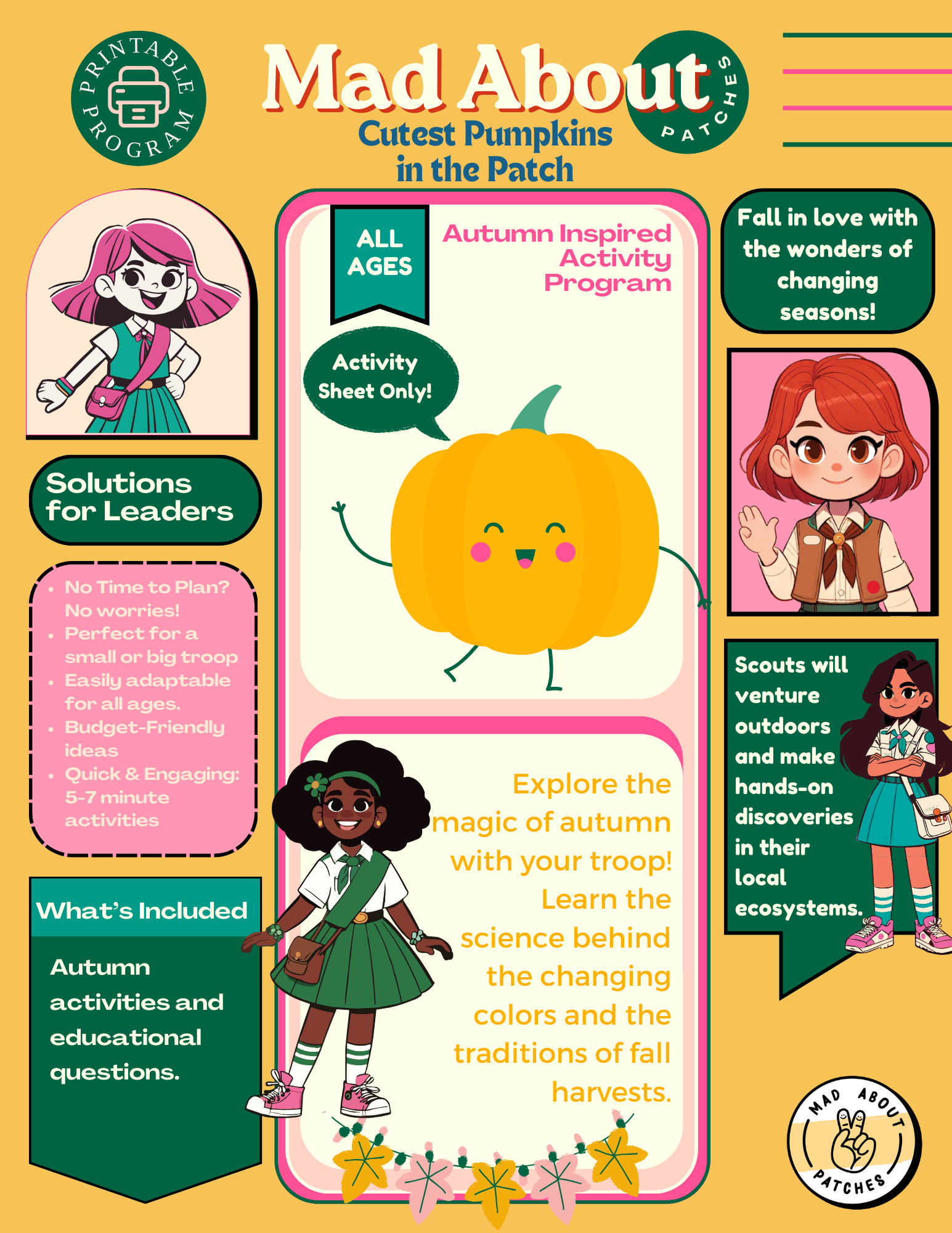 Cutest Pumpkins in the Patch Activity Sheet – Mad About Patches