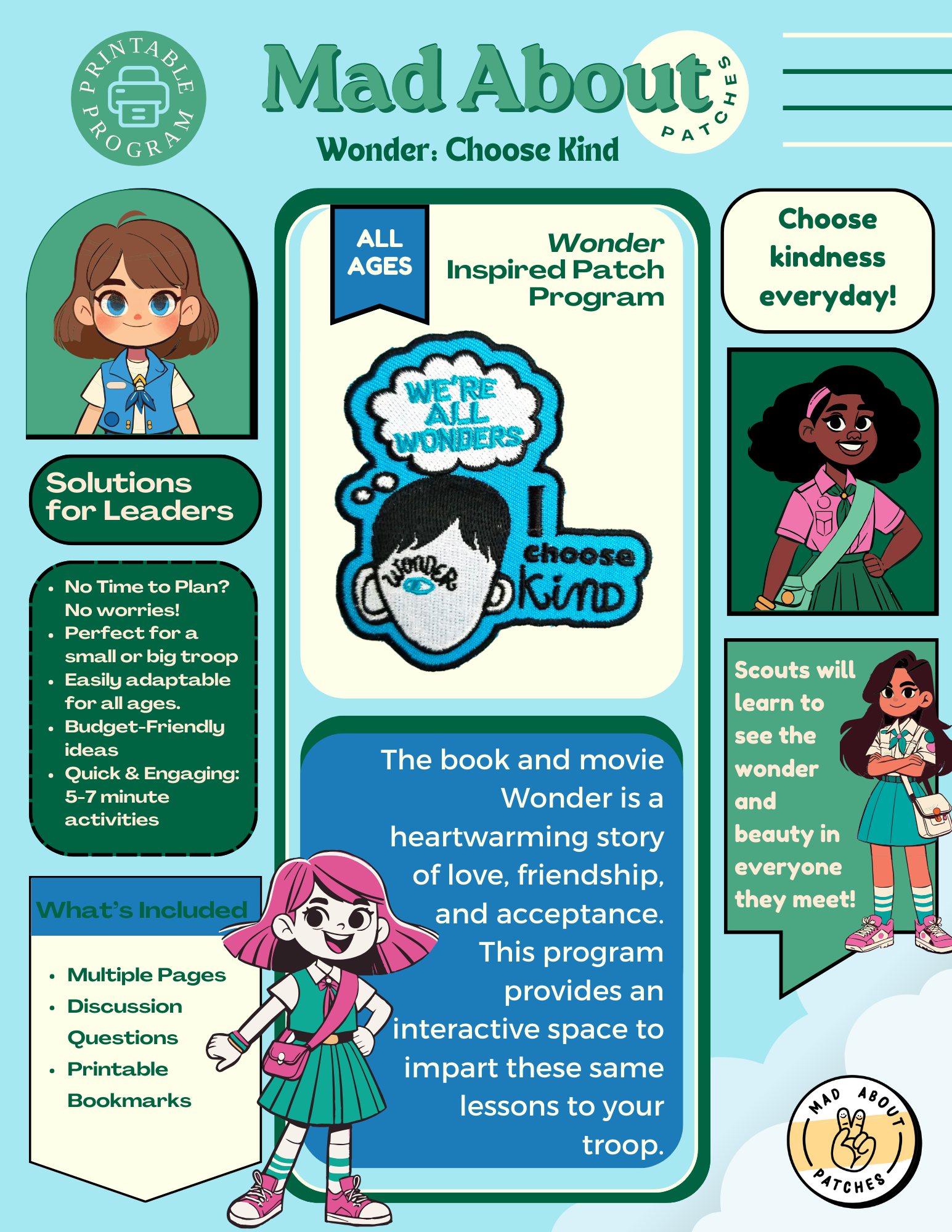 Wonders Choose Kind Activity Sheet – Mad About Patches