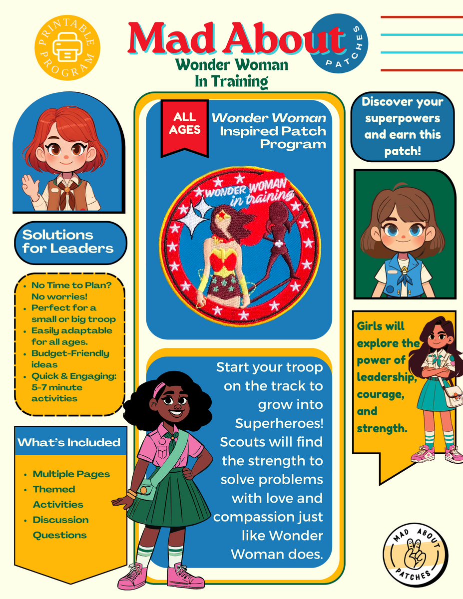 Wonder Woman in Training Patch Activity Sheet – Mad About Patches