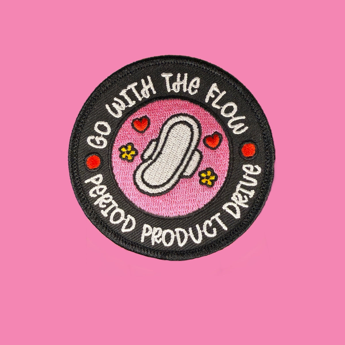 Go with the flow, Period product drive – Mad About Patches