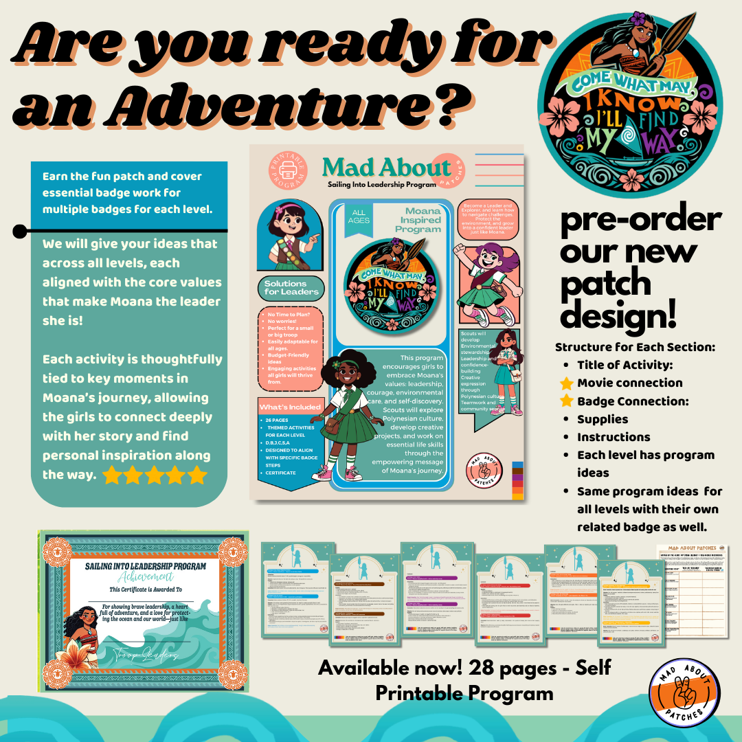 Moana inspired - Sailing Into Leadership Program – Mad About Patches