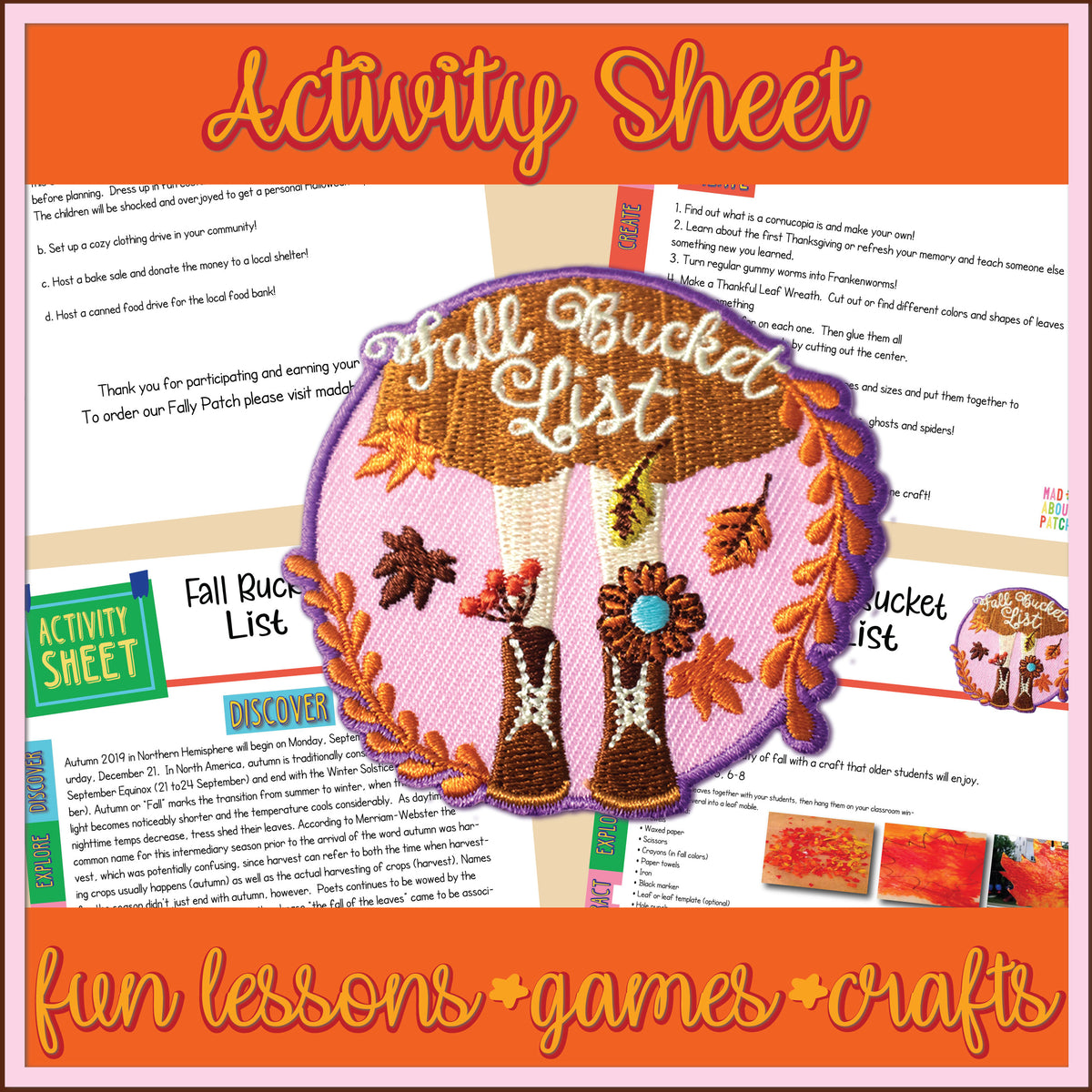 Fall Activity Sheet – Mad About Patches