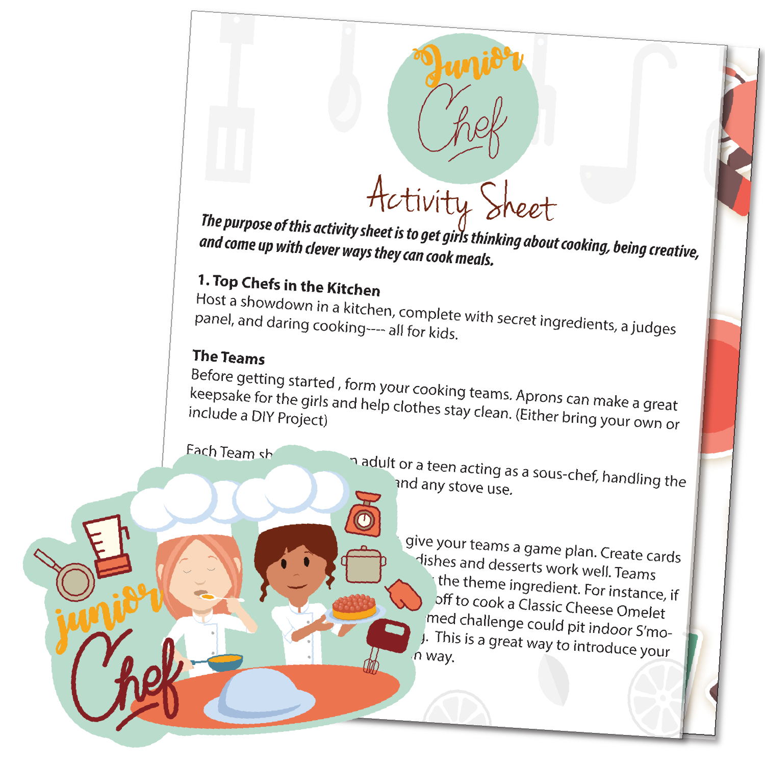 Junior Chef Activity Sheet – Mad About Patches
