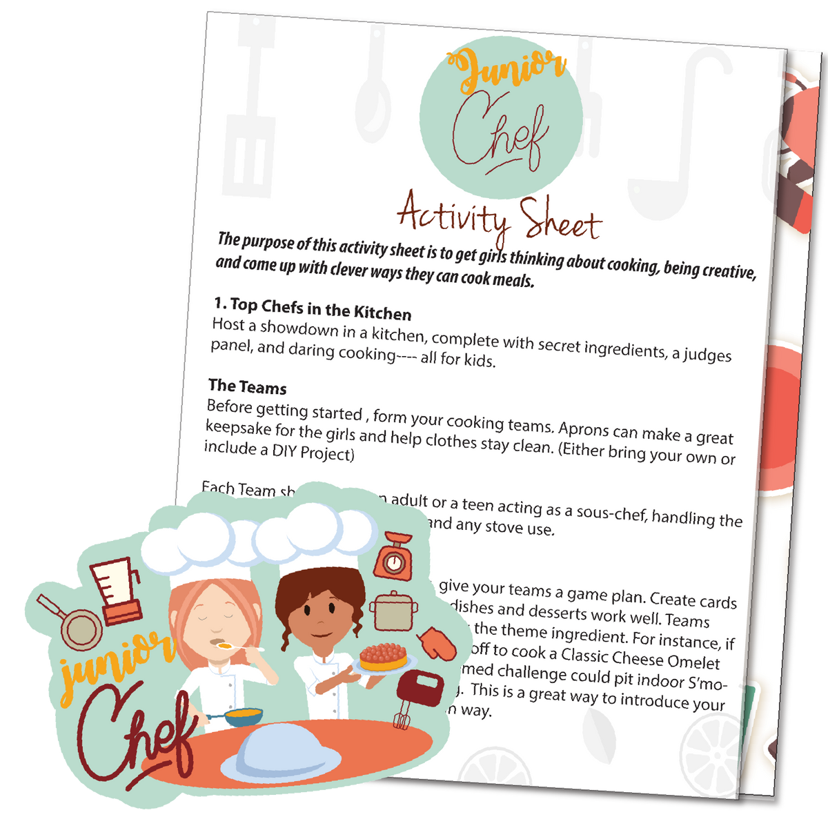 Junior Chef Activity Sheet – Mad About Patches