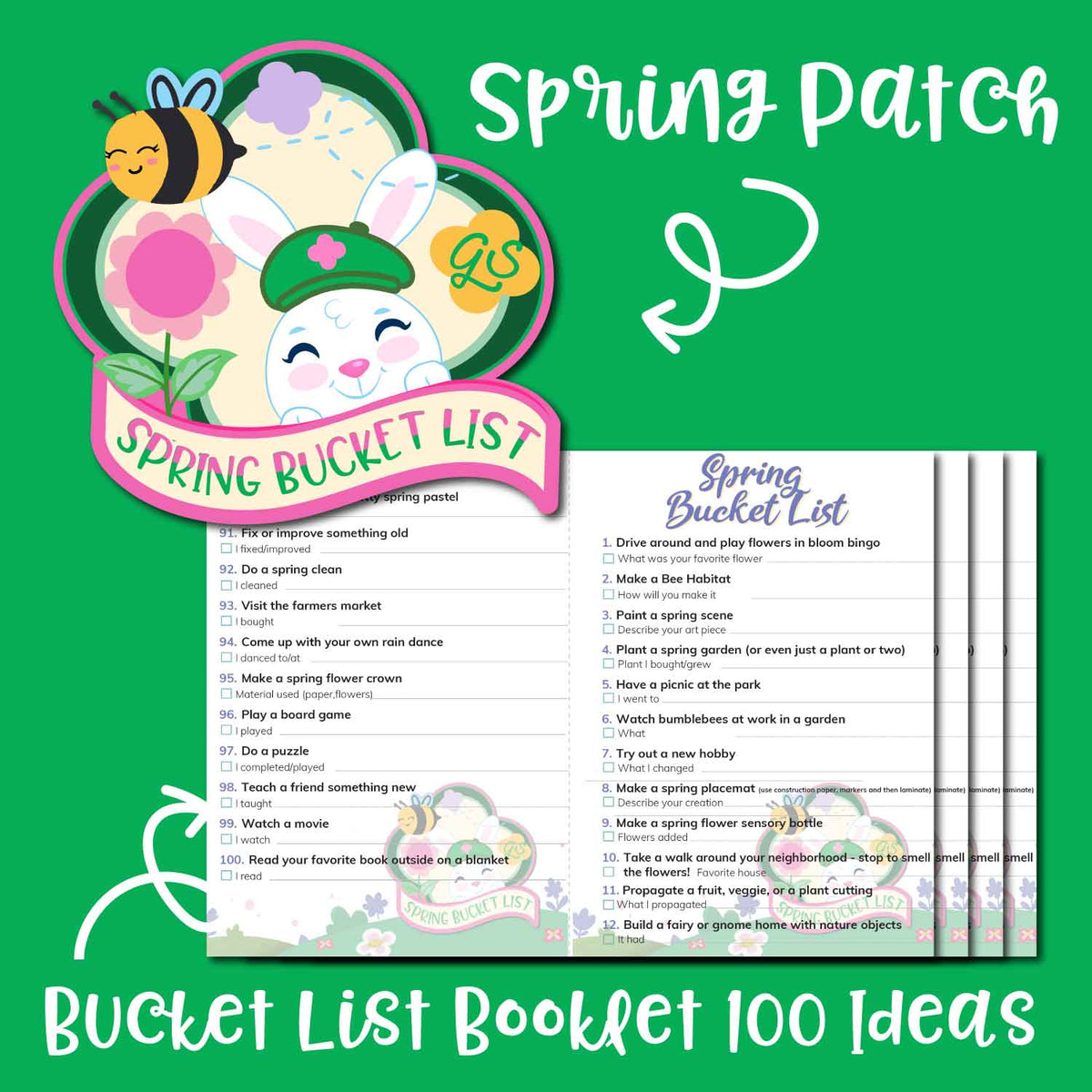 Spring Bucket List Patch (2) Options – Mad About Patches